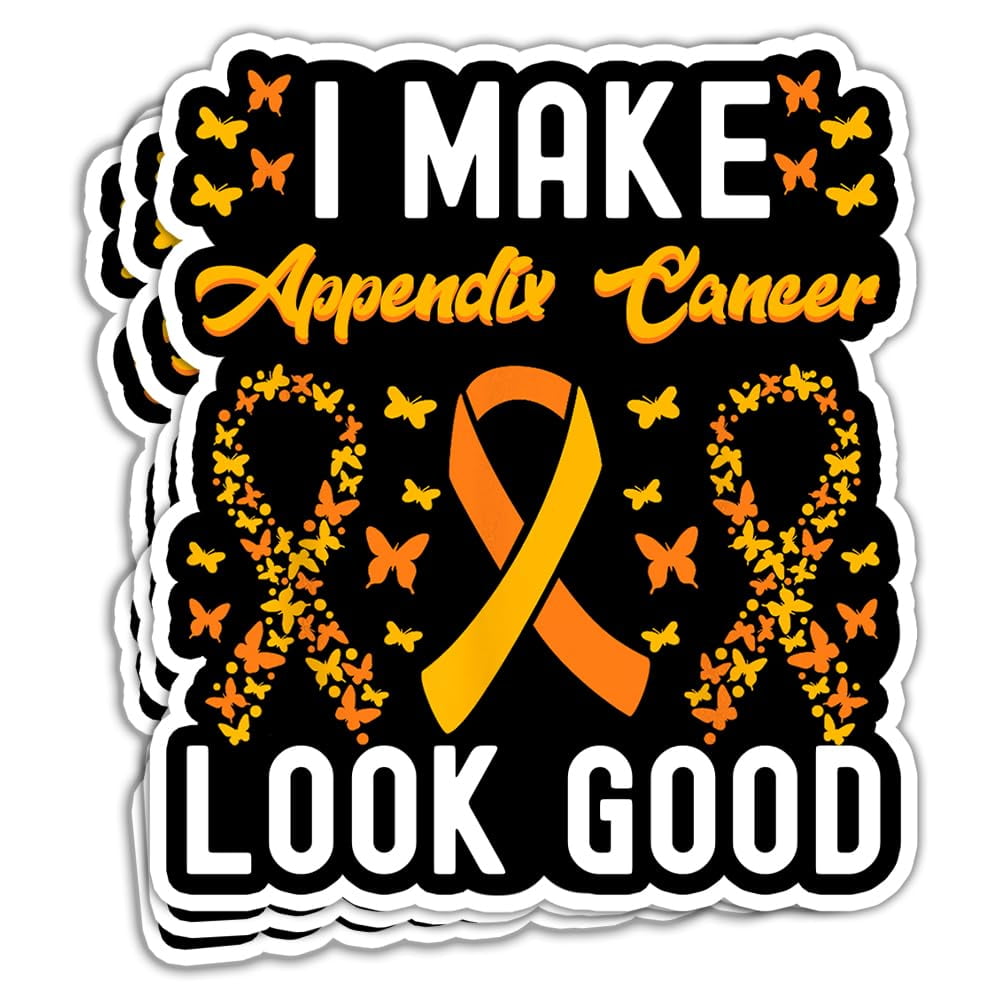 Maneki I Make Appendix Look Good Appendix Cancer Awareness Sticker ...
