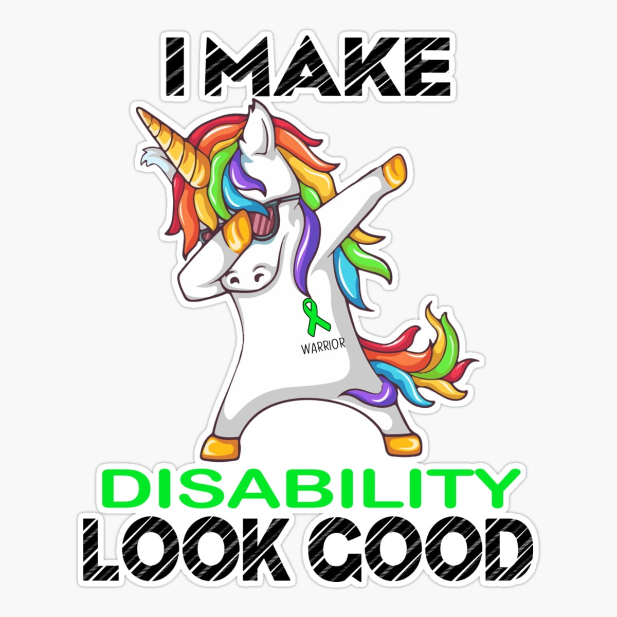 Maneki I Make Disability Look Good Cute Unicorn Dabbing Disability ...