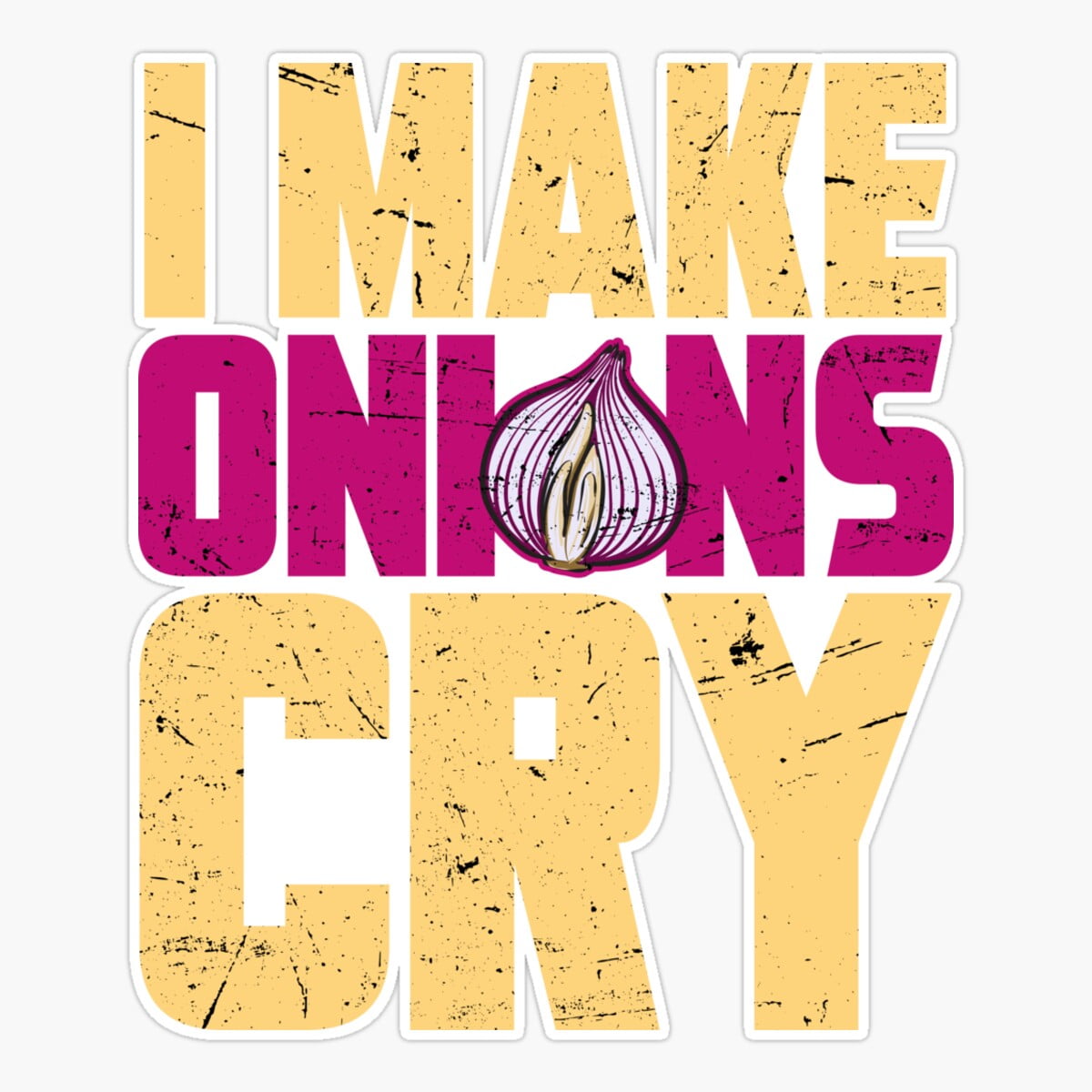 Maneki I Make Onions Cry Cook Che Cooking Bbq Sticker, Phone Decal ...