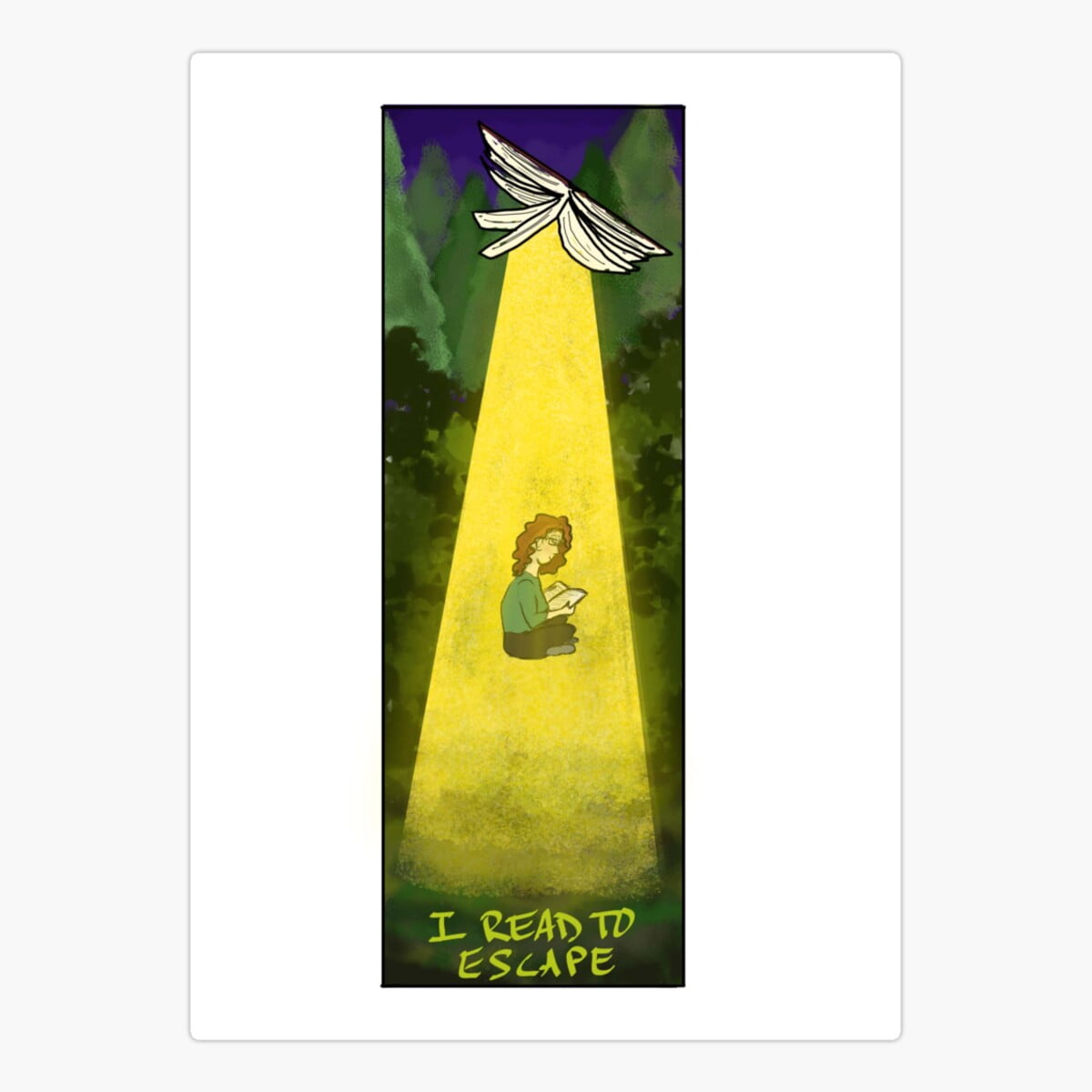 Maneki I Read To Escape Sticker, Phone Decal Water Bottle Stickers Car ...