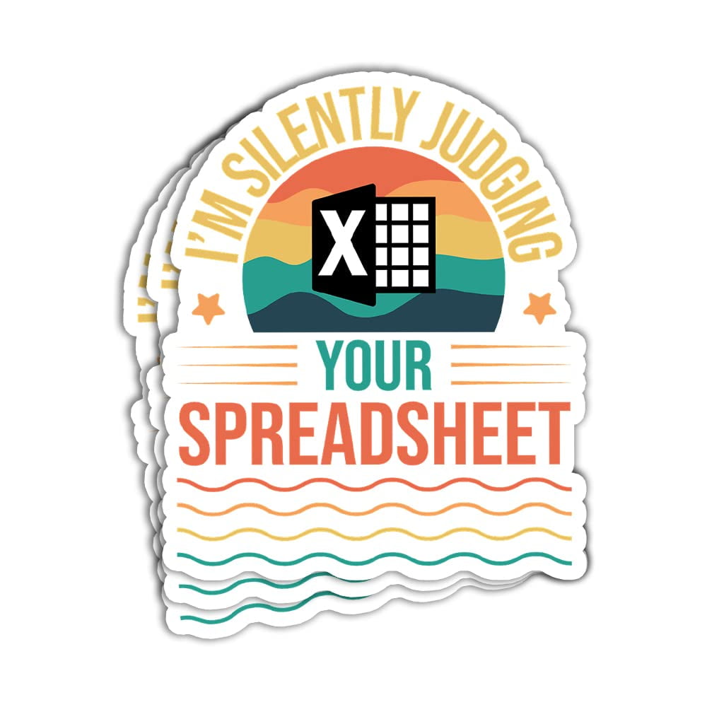 Maneki I'm Silently Judging Your Spreadsheets Sticker Funny Accounting ...