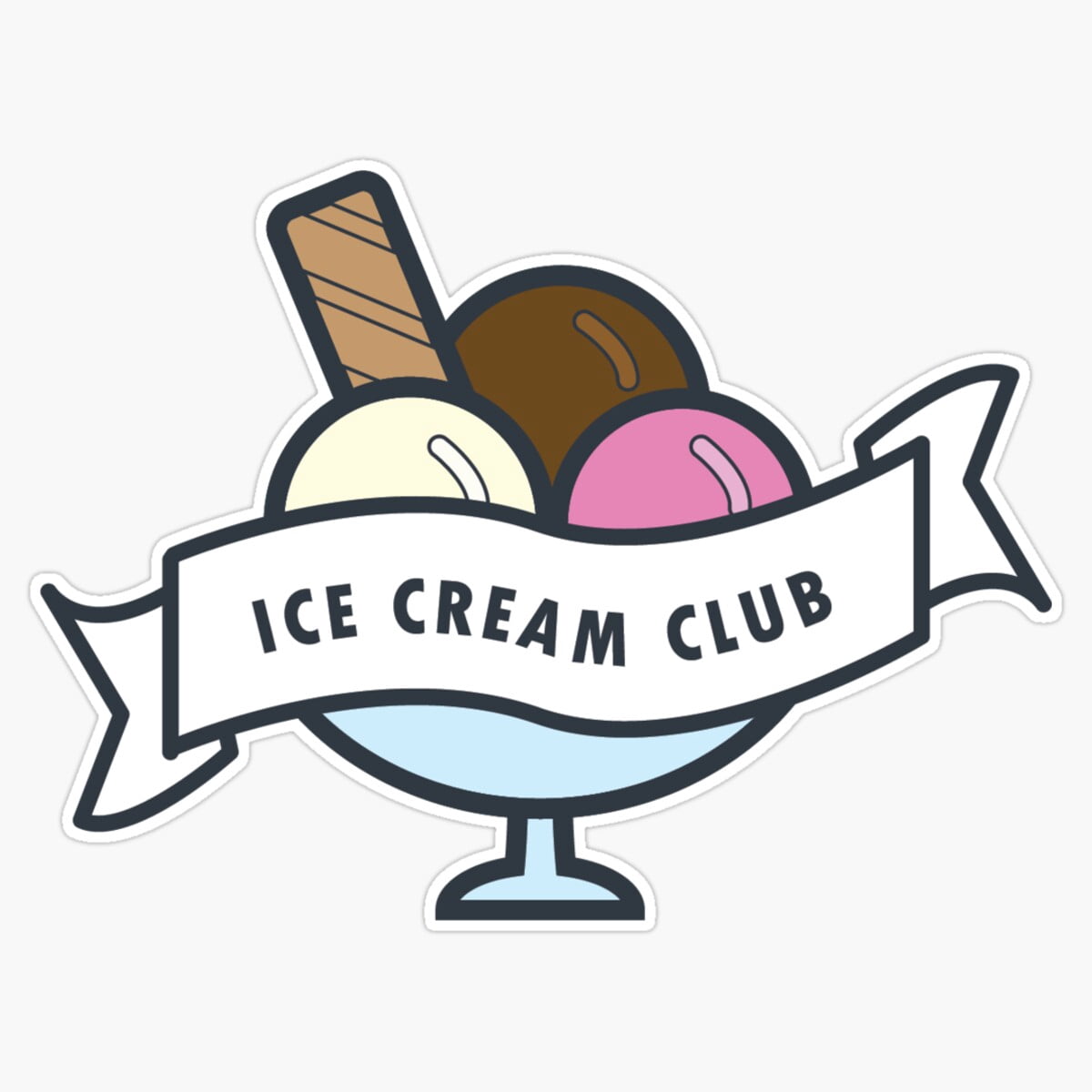 Maneki Ice Cream Club Er, Phone Decal Water Bottle Stickers Car Decals ...