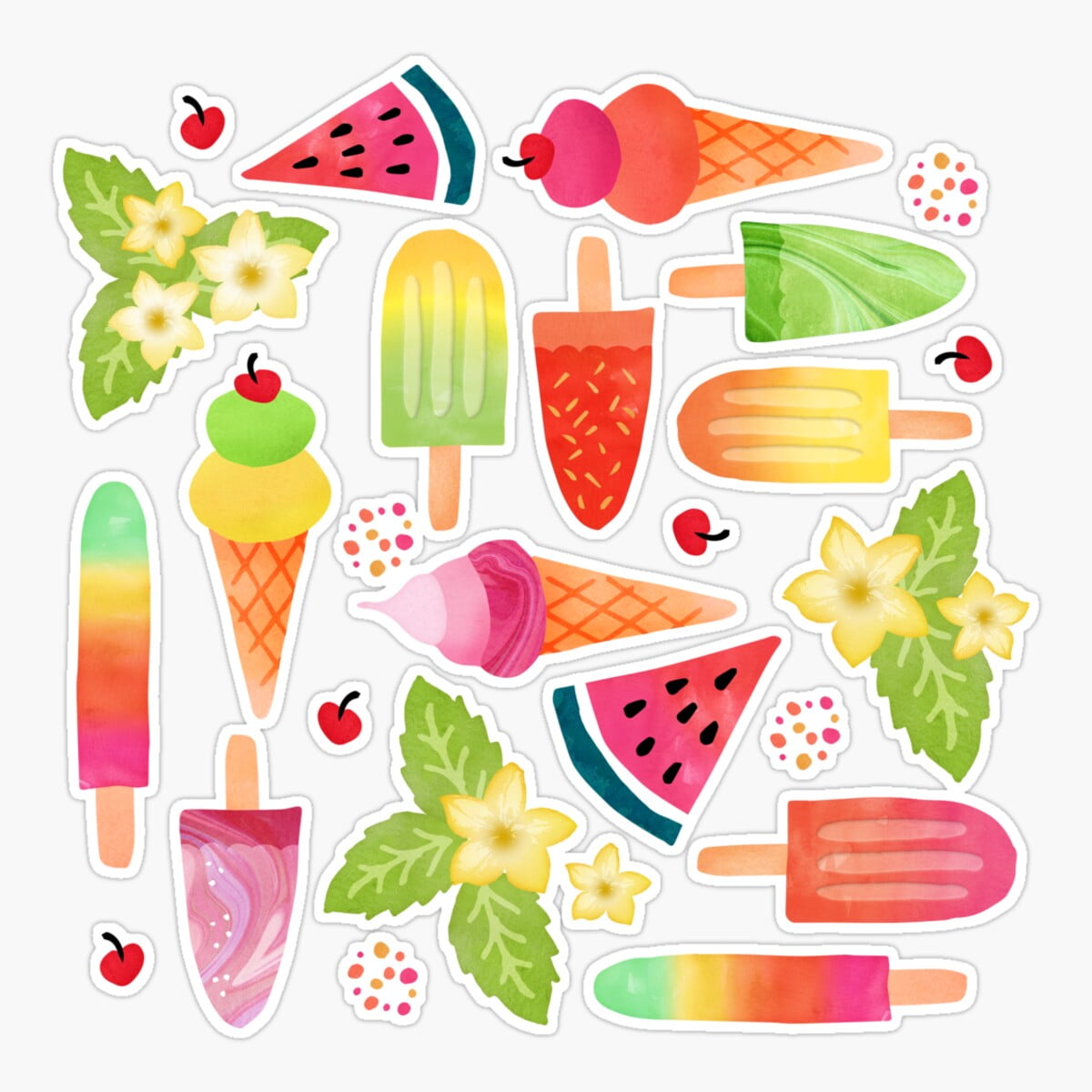Maneki Ice Cream Summer Er, Phone Decal Water Bottle Stickers Car ...