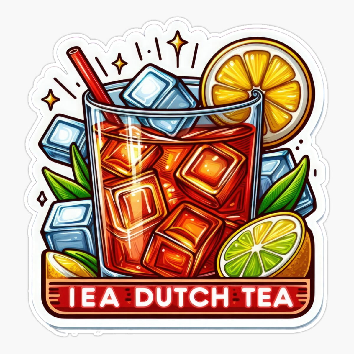 Maneki Iced Dutch Tea Er, Phone Decal Water Bottle Stickers Car Decals ...