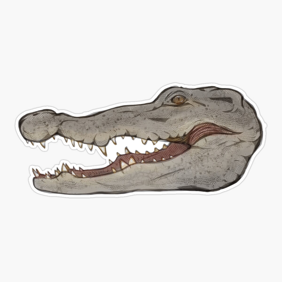 Maneki Icons Of Africa - Nile Crocodile Er, Phone Decal Water Bottle ...