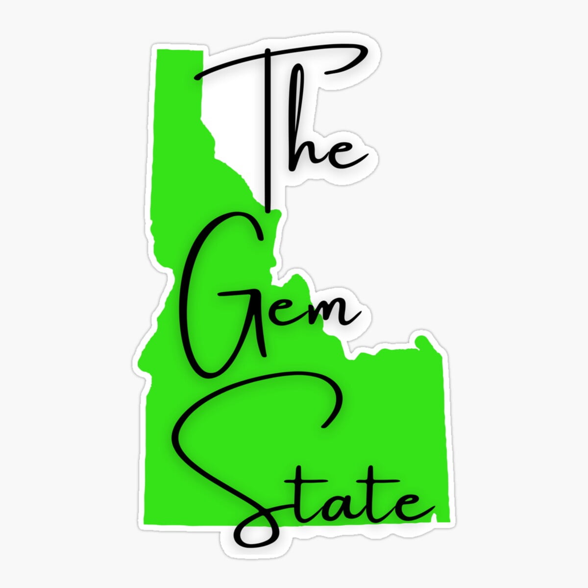 Maneki Idaho | The Gem State | State Nicknames Series Sticker, Phone ...