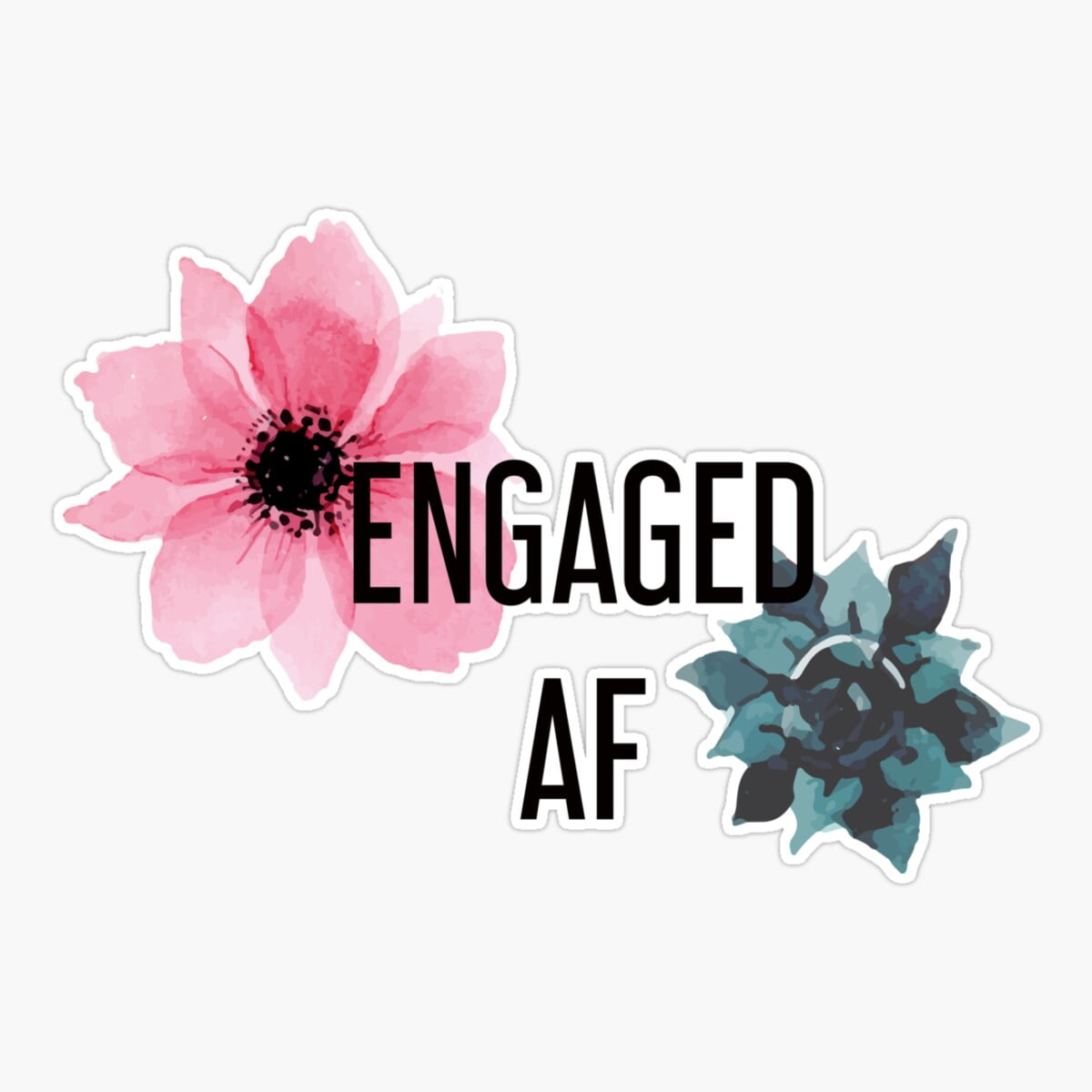 Maneki Im Engaged Af Er, Phone Decal Water Bottle Stickers Car Decals ...