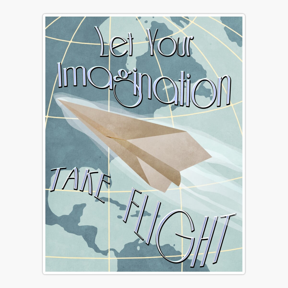 Maneki Imagination Takes Light Sticker, Phone Decal Water Bottle ...