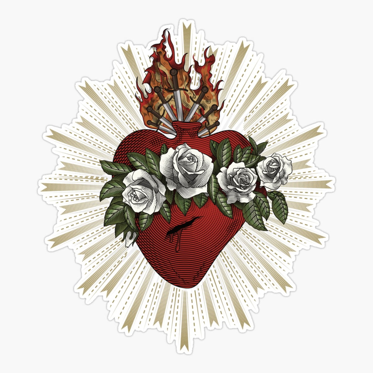 Maneki Immaculate Heart Of Virgin Mary Er, Phone Decal Water Bottle ...