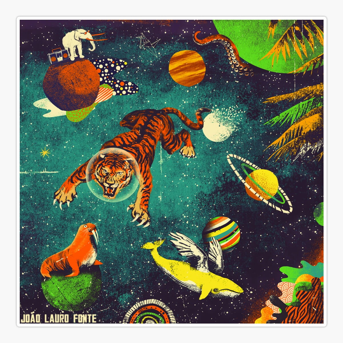 Maneki In A Tidal Wave Omystery Sticker, Phone Decal Water Bottle ...