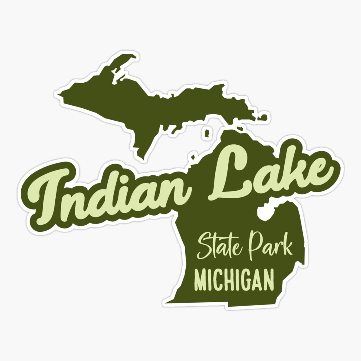 Maneki Indian Lake State Park Michigan Er, Phone Decal Water Bottle ...