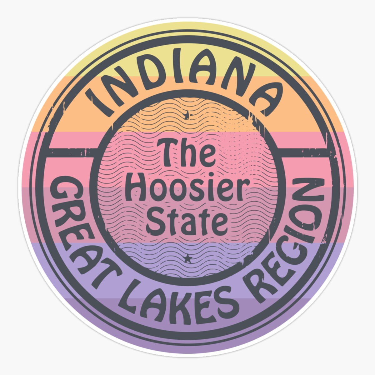Maneki Indiana, The Hoosier State, Great Lakes Region Sticker, Phone ...