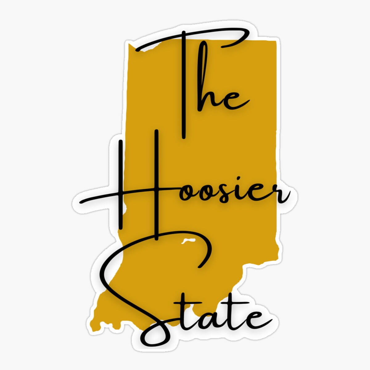 Maneki Indiana | The Hoosier State | State Nicknames Series Sticker ...