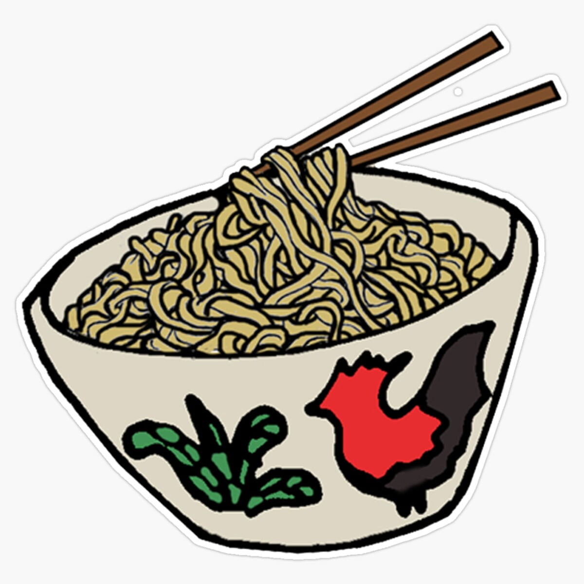 Maneki Indomie Bowl Er, Phone Decal Water Bottle Stickers Car Decals ...