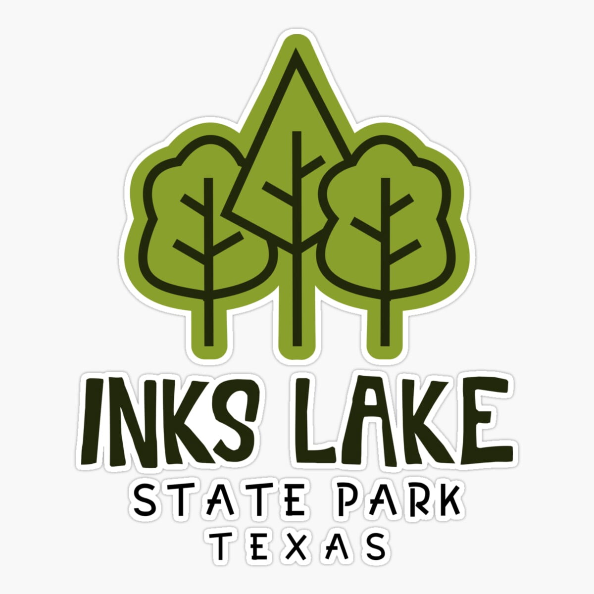 Maneki Inks Lake State Park Texas Trees Er, Phone Decal Water Bottle ...