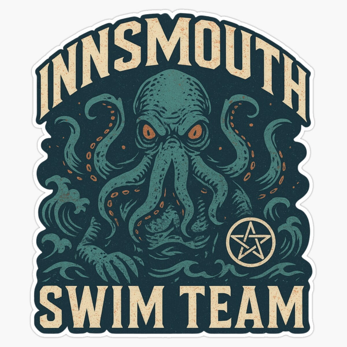 Maneki Innsmouth Swim Team Er, Phone Decal Water Bottle Stickers Car ...