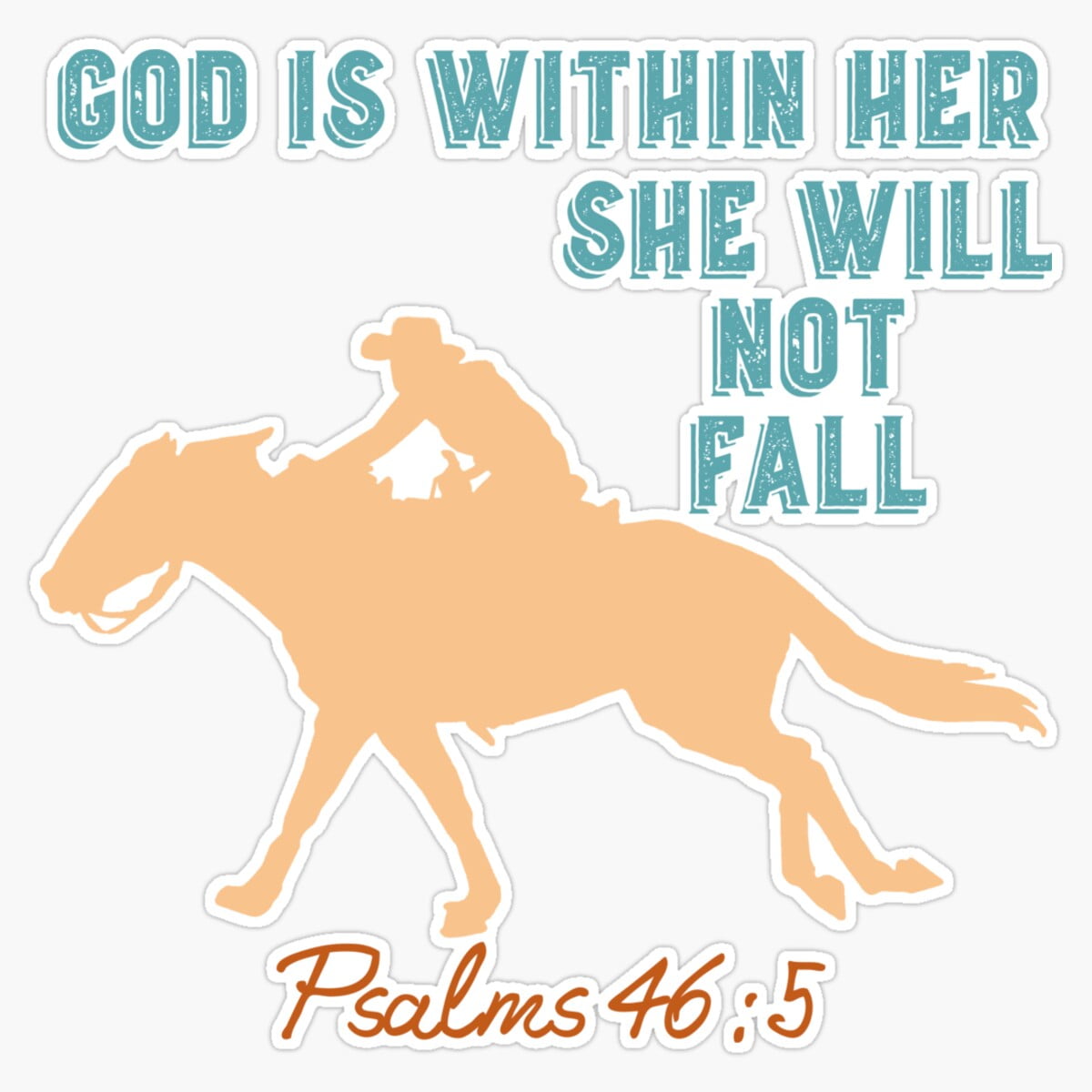 Maneki Inspirational Christian Barrel Racing Er, Phone Decal Water ...