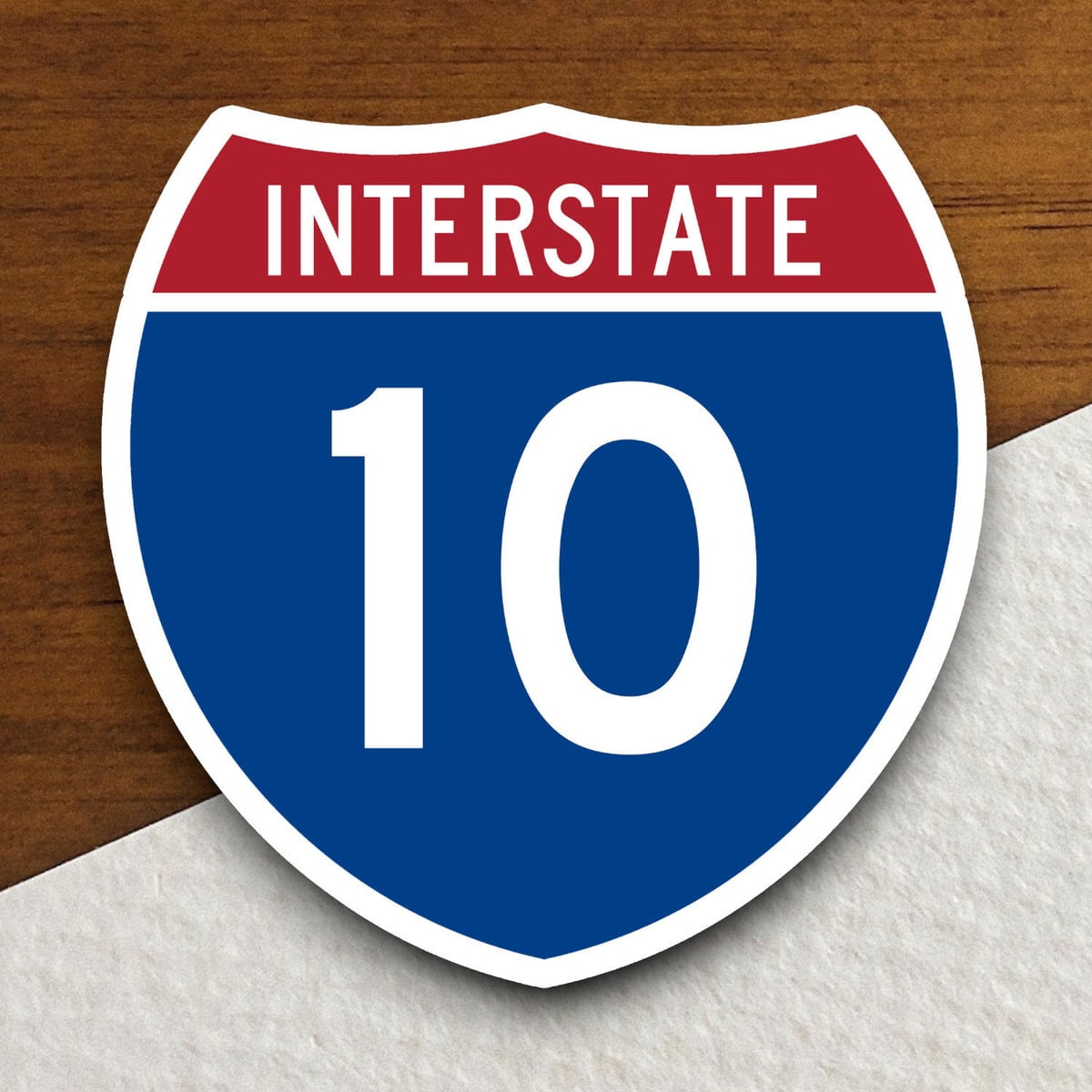 Maneki Interstate Route 10 Sticker, Interstate Highway Sign Expressway ...