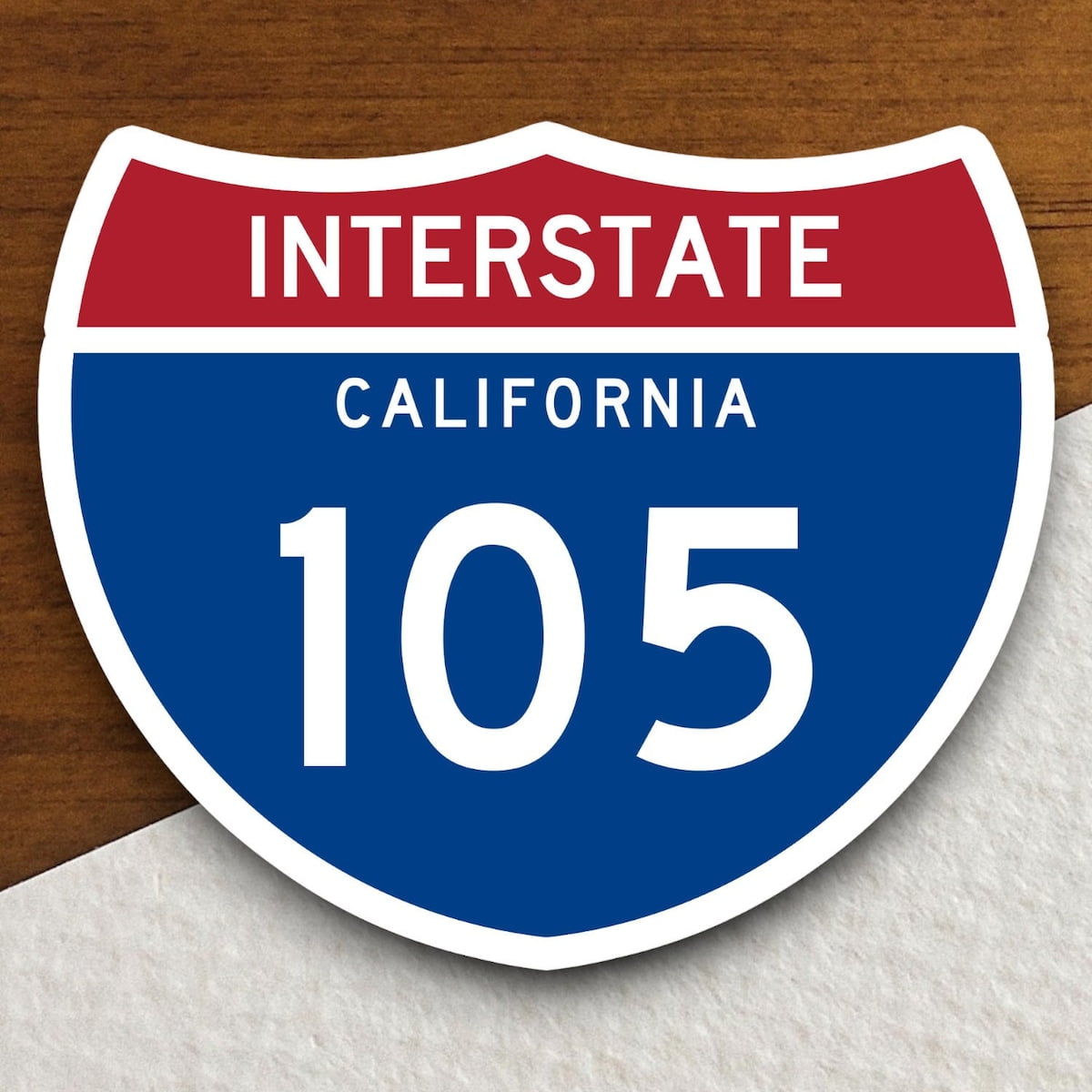 Maneki Interstate Route 105 California Sticker, Interstate Highway Sign ...