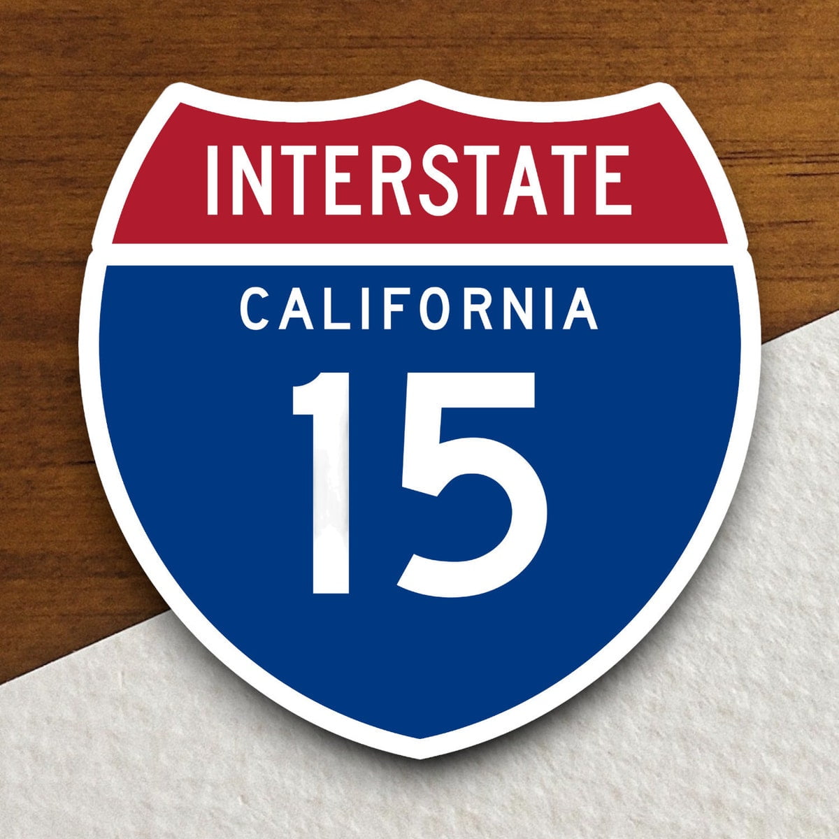 Maneki Interstate Route 15 California Sticker, Interstate Highway Sign ...