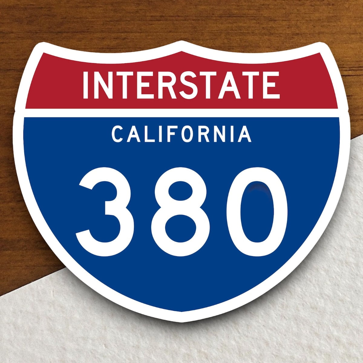 Maneki Interstate Route 380 California Sticker, Interstate Highway Sign ...