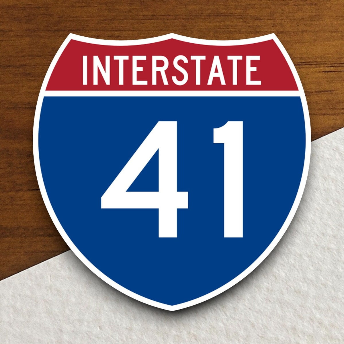 Maneki Interstate Route 41 Sticker, Interstate Highway Sign Expressway ...