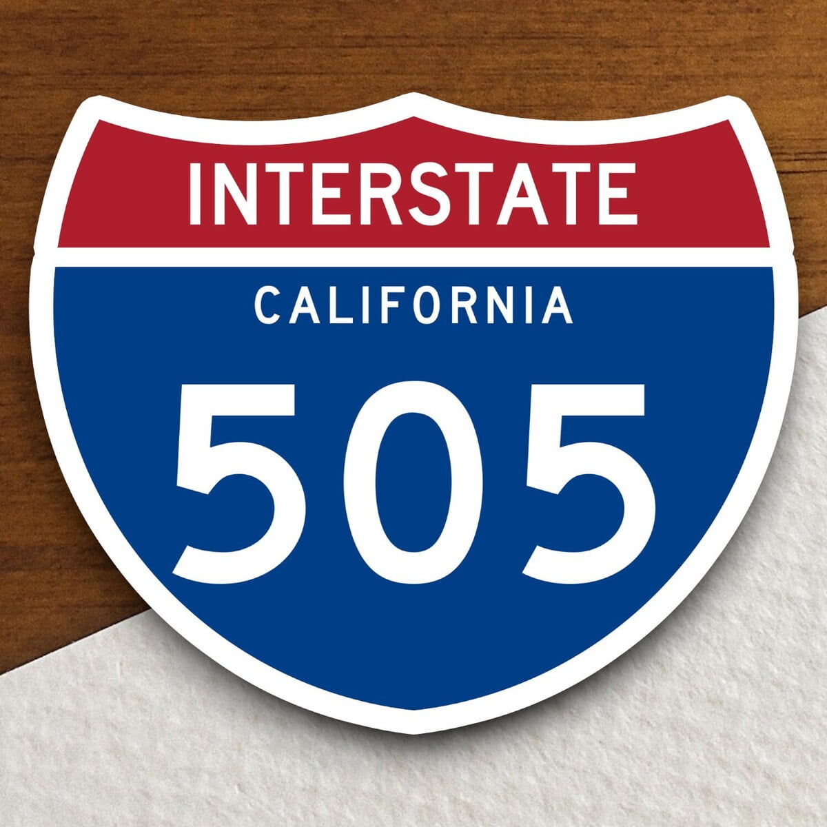 Maneki Interstate Route 505 California Sticker, Interstate Highway Sign ...