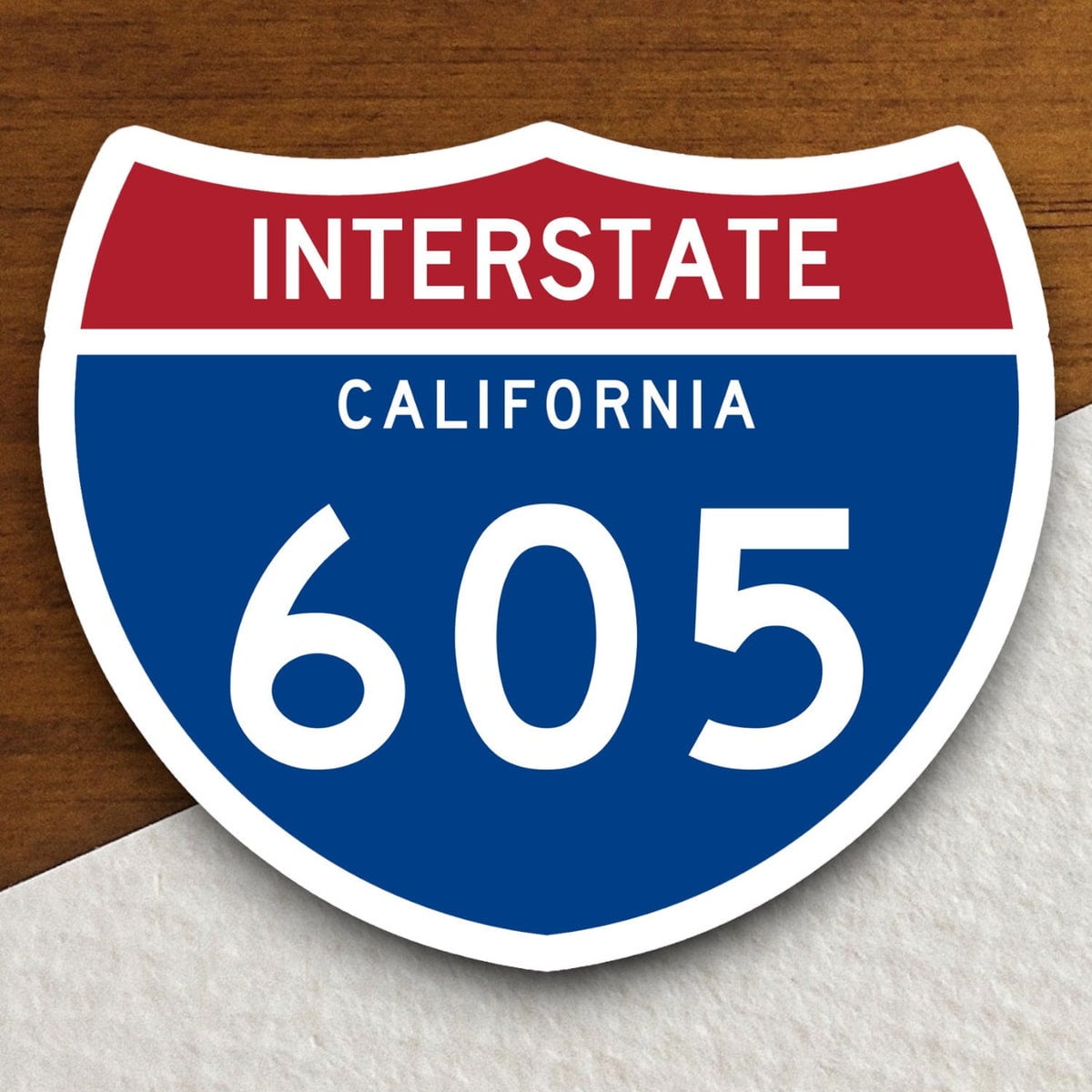 Maneki Interstate Route 605 California Sticker, Interstate Highway Sign ...