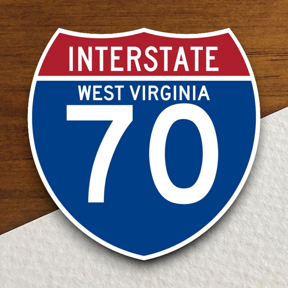 Maneki Interstate Route 70 West Virginia Sticker, Interstate Highway ...
