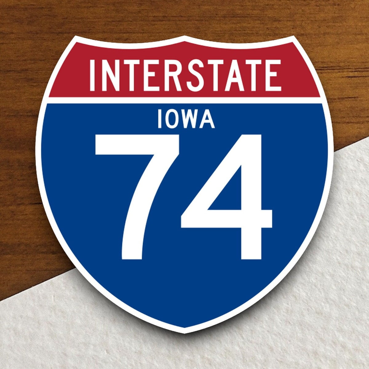 Maneki Interstate Route 74 Iowa Sticker, Interstate Highway Sign ...