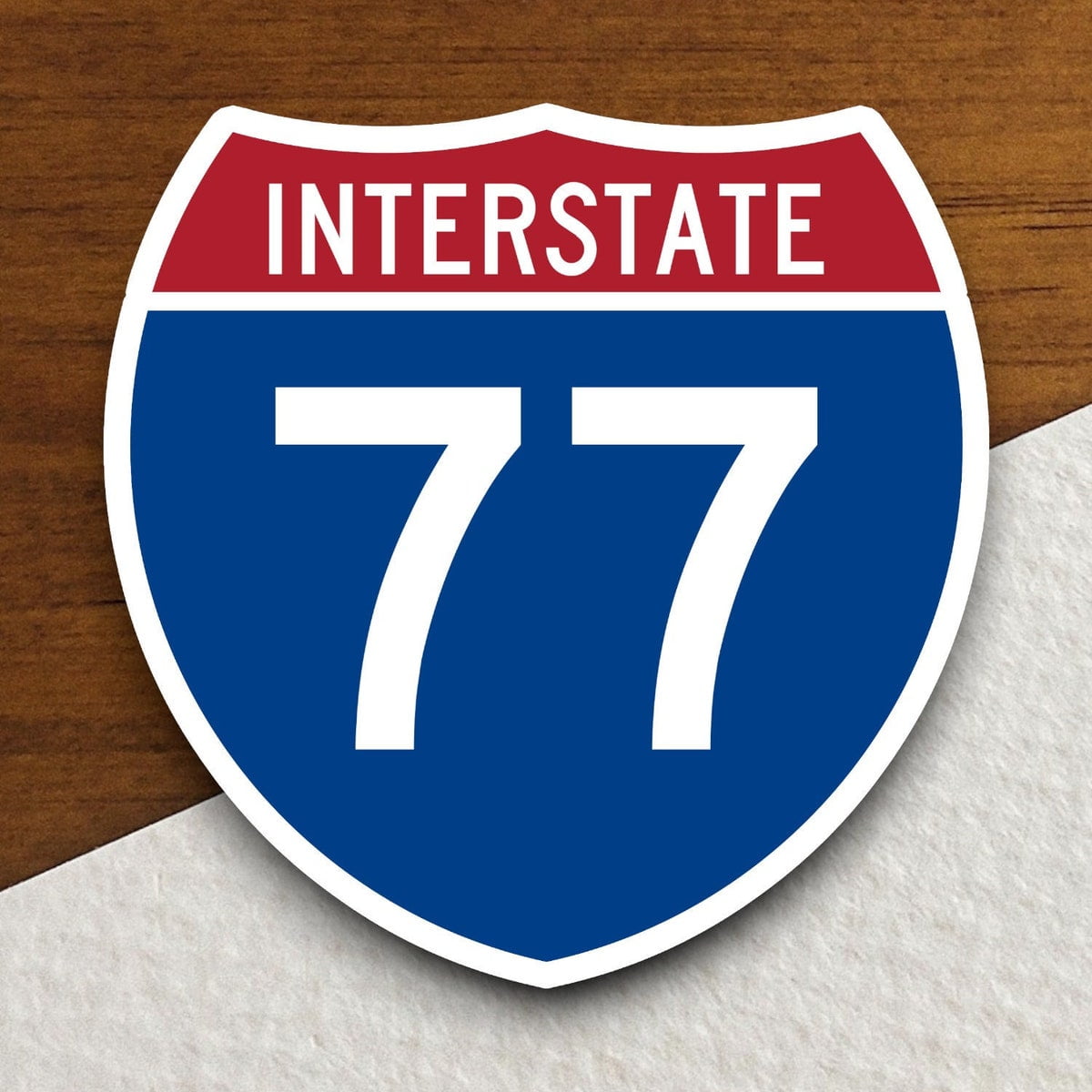 Maneki Interstate Route 77 Sticker, Interstate Highway Sign Expressway ...