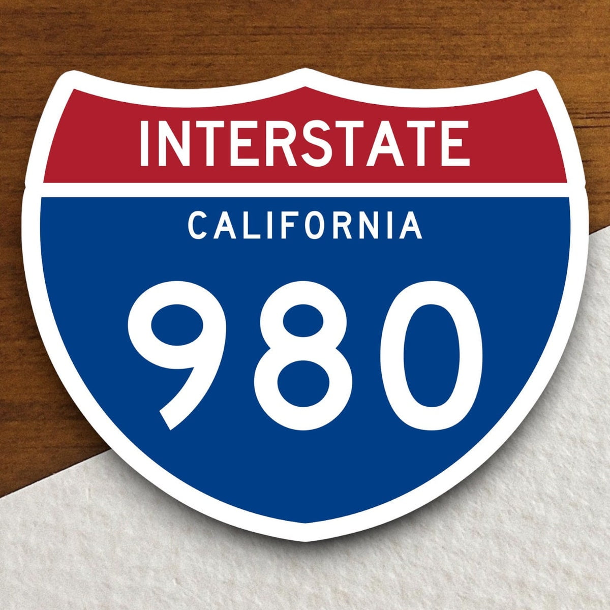 Maneki Interstate Route 980 California Sticker, Interstate Highway Sign ...