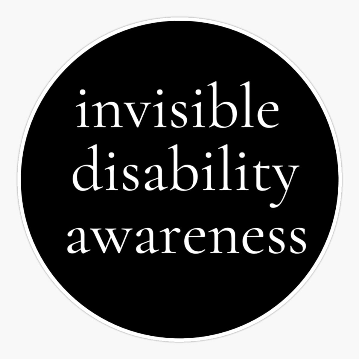 Maneki Invisible Disability Awarenes Er, Phone Decal Water Bottle ...