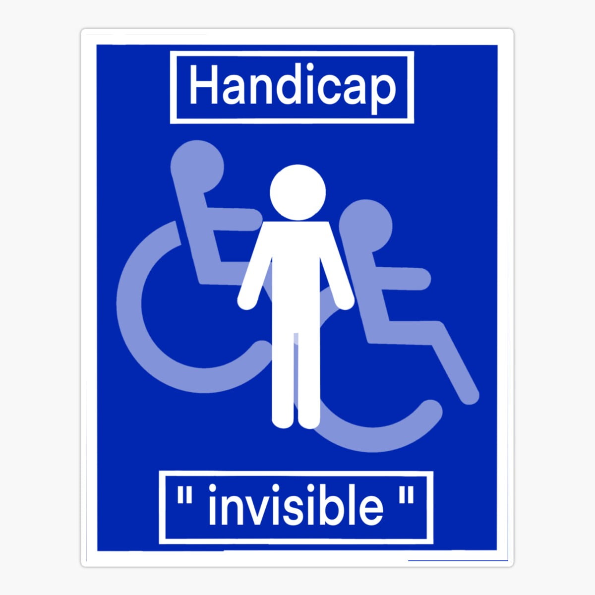 Maneki Invisible Disability Er, Phone Decal Water Bottle Stickers Car ...