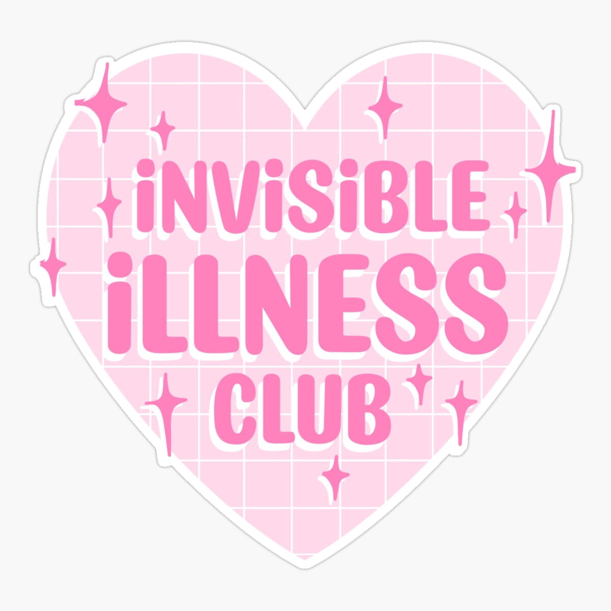 Maneki Invisible Illness Club Er, Phone Decal Water Bottle Stickers Car ...