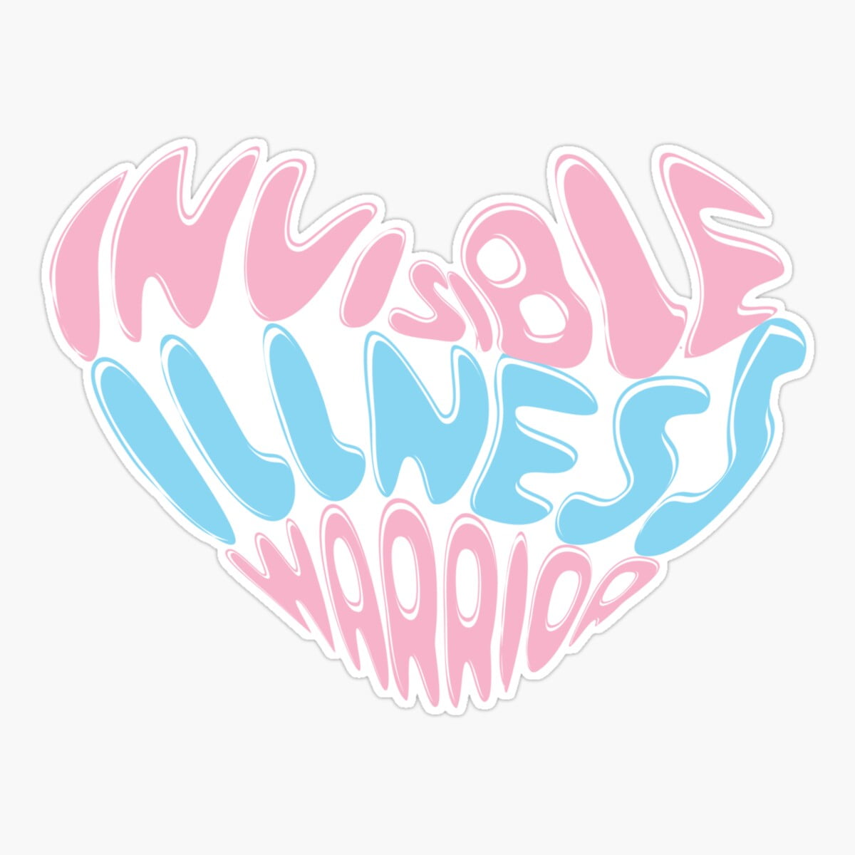 Maneki Invisible Illness Warrior Colorful Design Er, Phone Decal Water ...