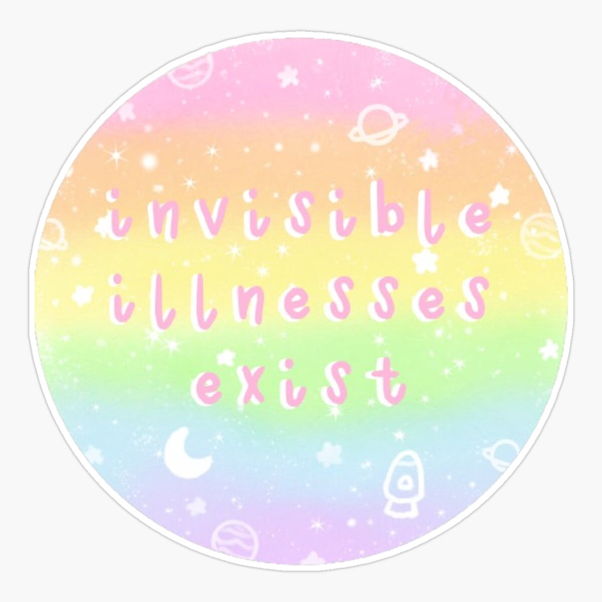 Maneki Invisible Illnesses Exist Er, Phone Decal Water Bottle Stickers ...