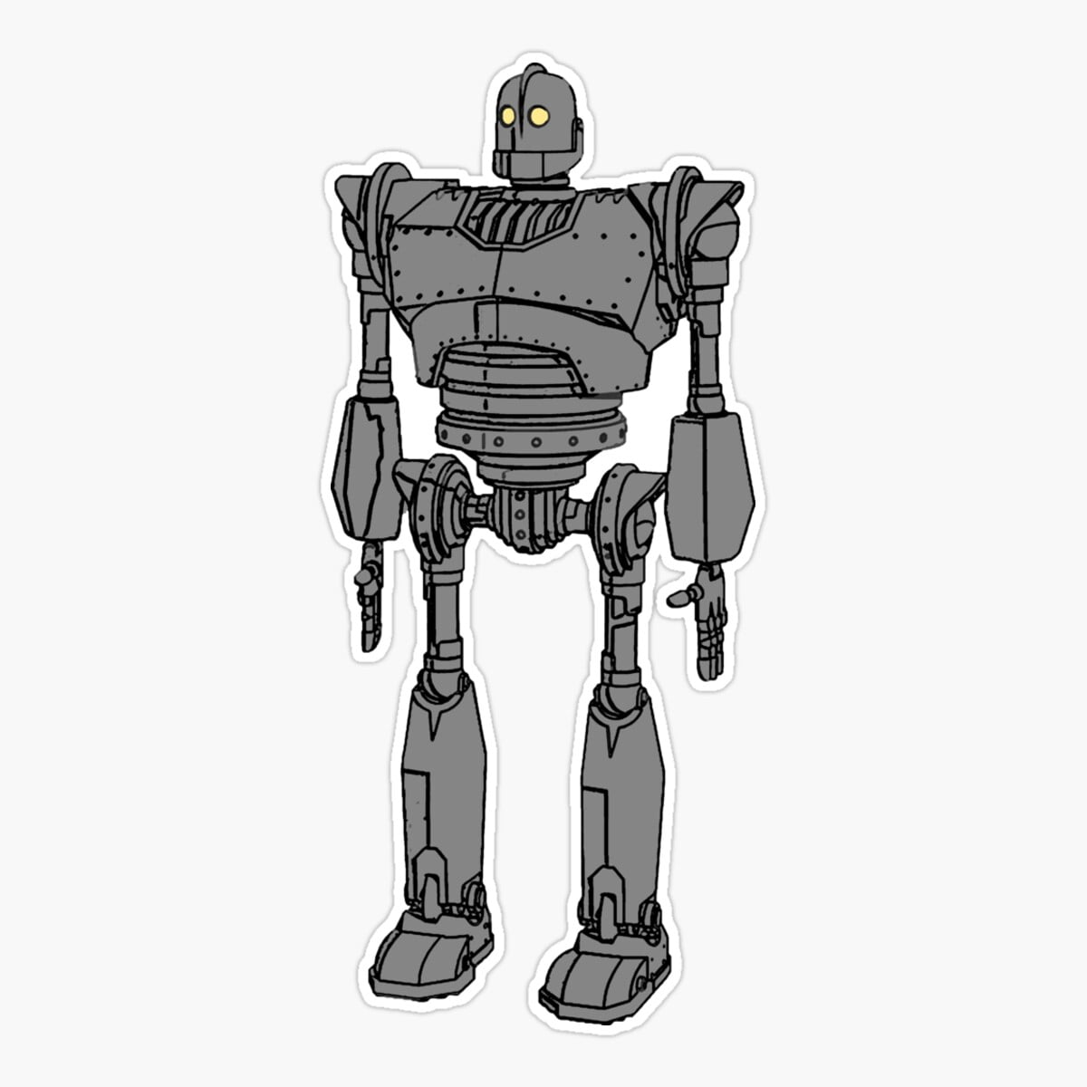 Maneki Iron Giant Drawing Sketch Style Abstract Er, Phone Decal Water ...