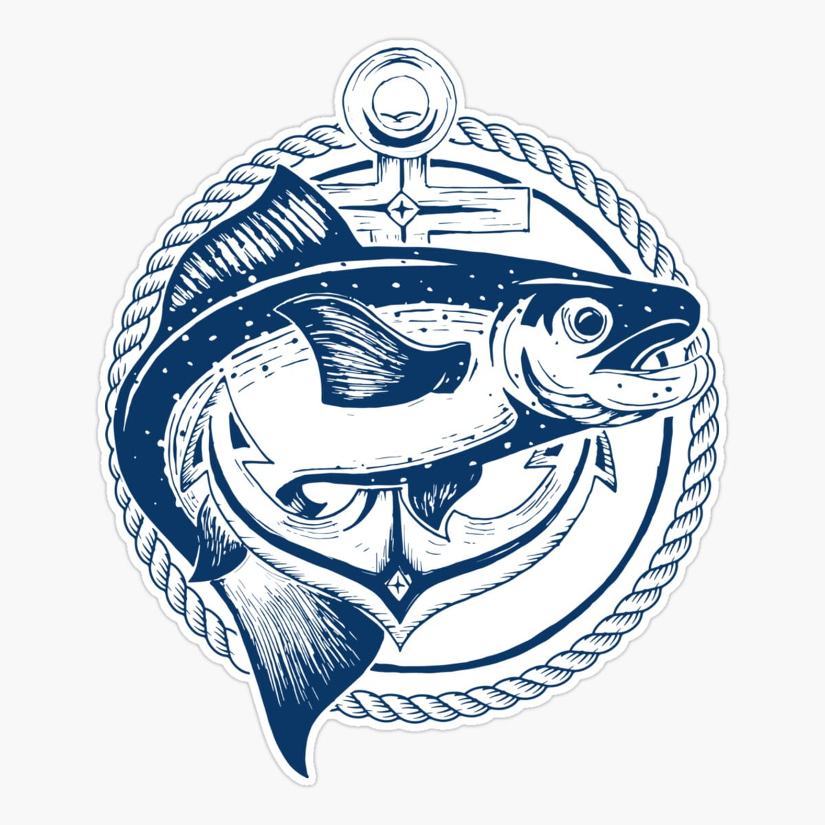 Maneki Ish & Anchor - Git Or A Ishing Lover Er, Phone Decal Water ...