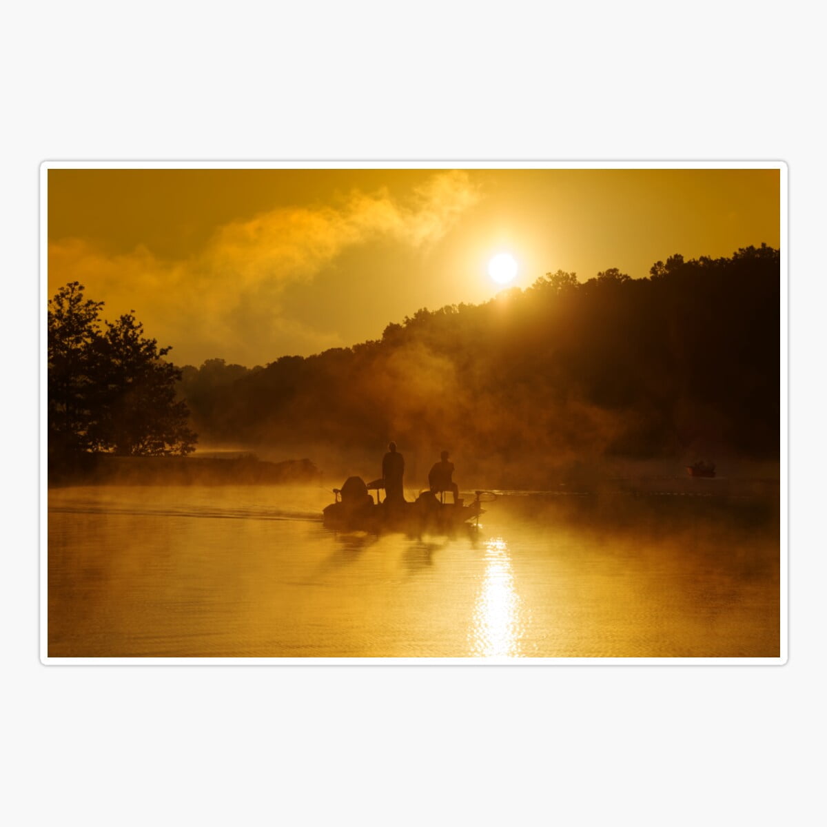 Maneki Ishing Rom A Boat At Sunrise Er, Phone Decal Water Bottle ...
