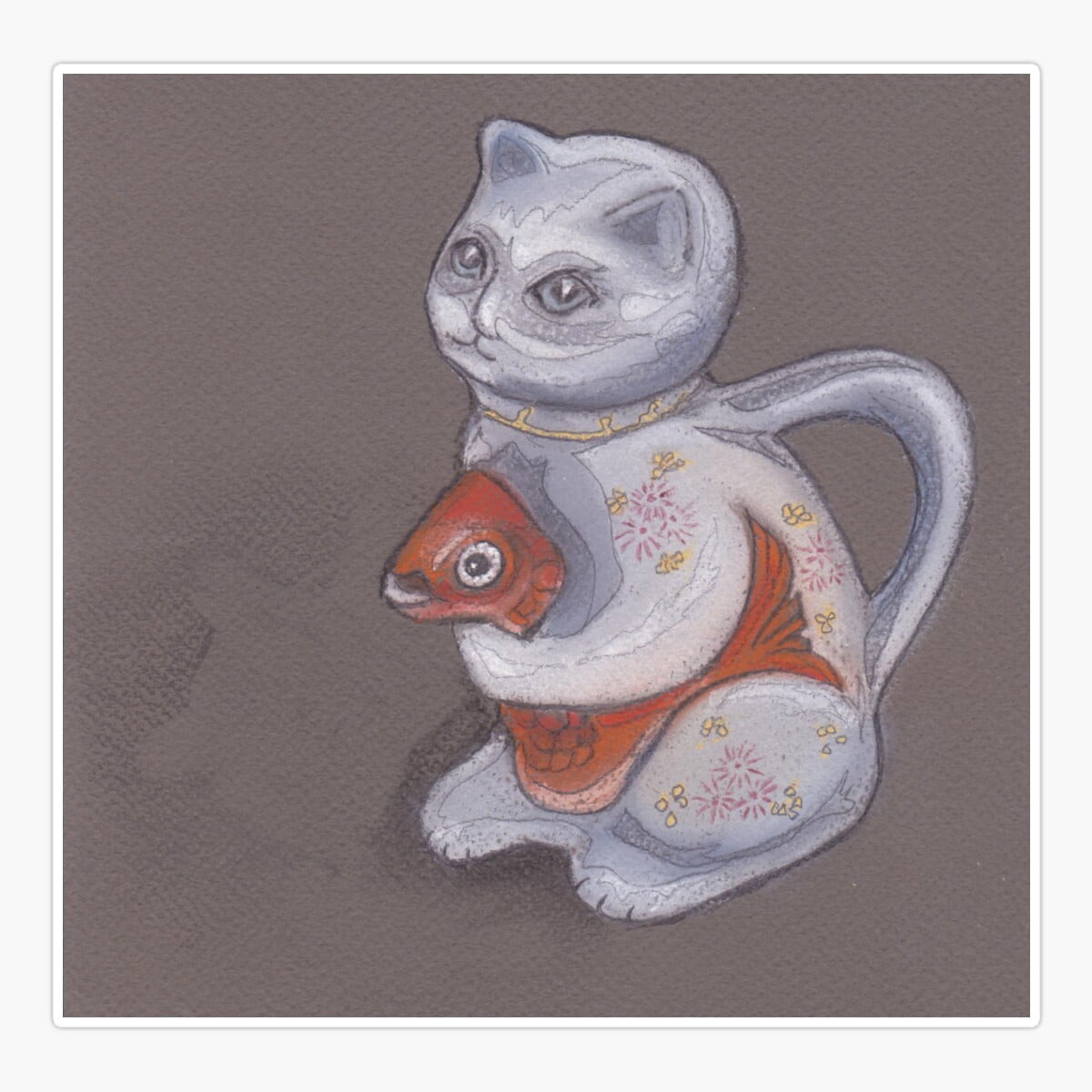 Maneki Ishy Teapot Sticker, Phone Decal Water Bottle Stickers Car ...