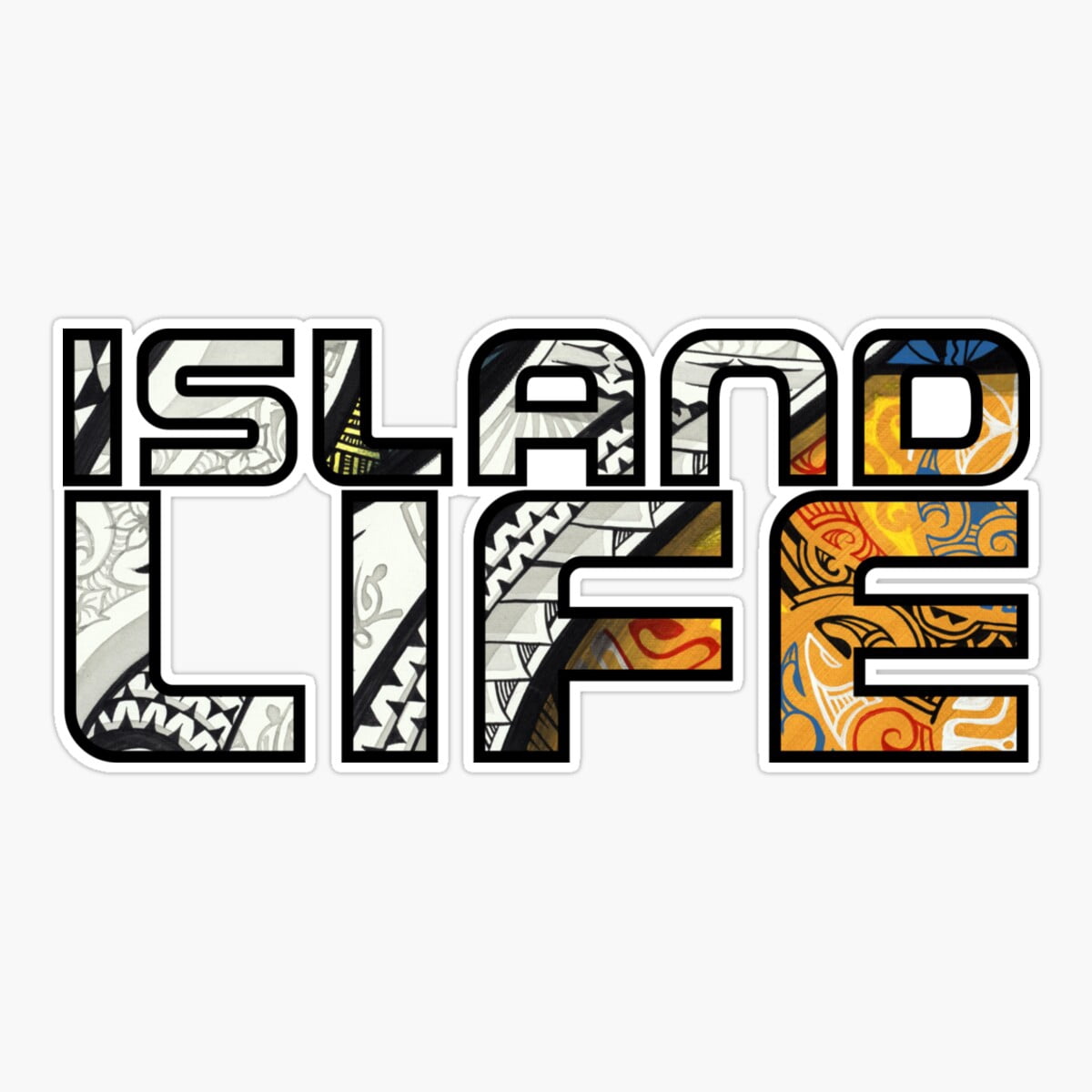 Maneki Island Life Sticker, Phone Decal Water Bottle Stickers Car ...