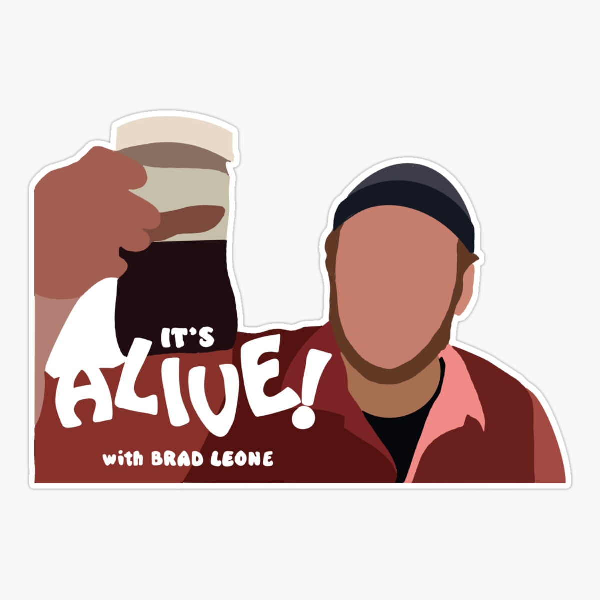 Maneki It’S Alive With Brad Rom Ba Sticker, Phone Decal Water Bottle ...