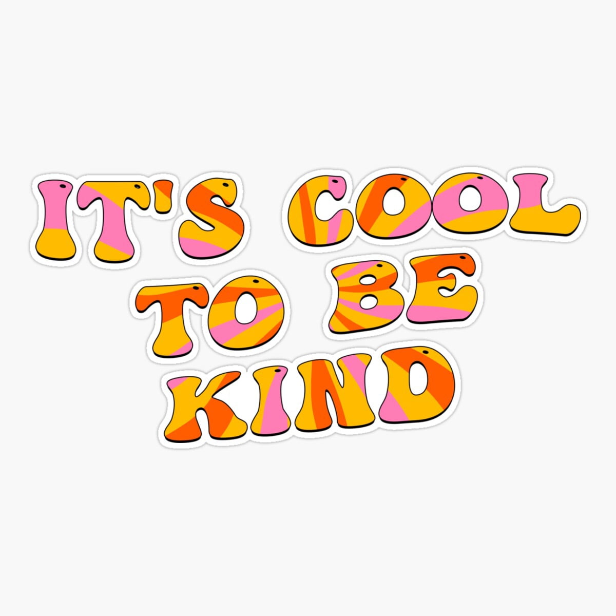 Maneki It'S Cool To Be Kind Sticker, Phone Decal Water Bottle Stickers ...