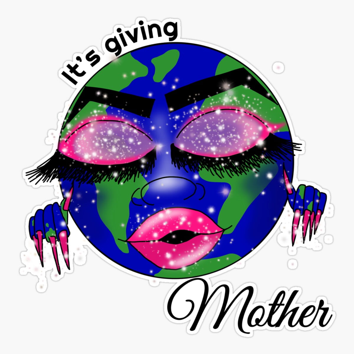 Maneki It’S Giving Mother Er, Phone Decal Water Bottle Stickers Car ...