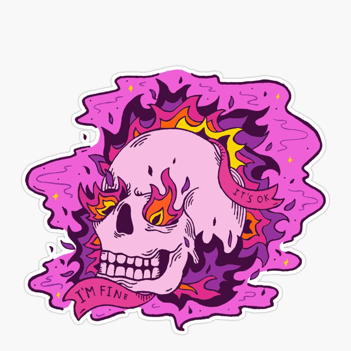 Maneki It'S Ok I'M Ine Er, Phone Decal Water Bottle Stickers Car Decals ...