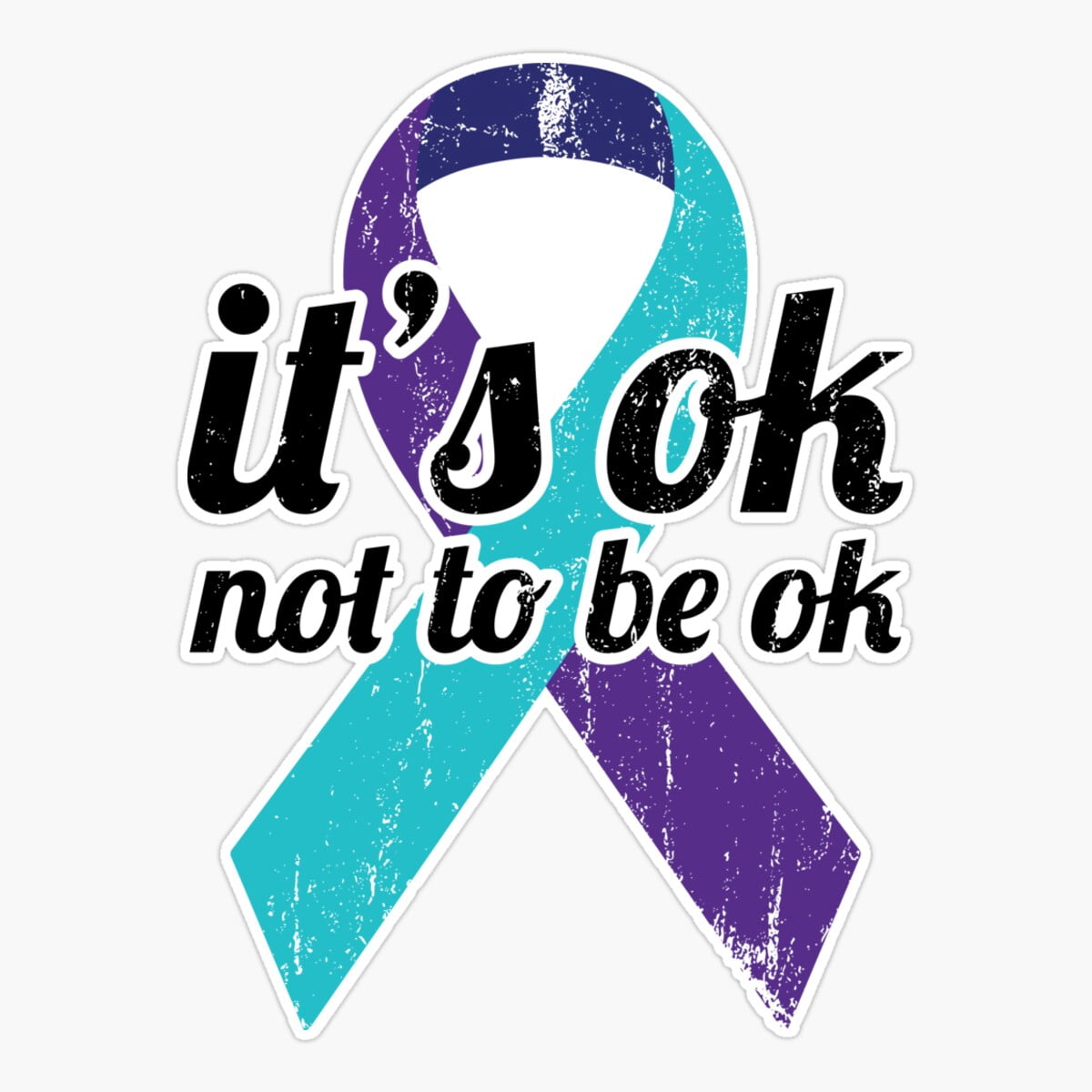 Maneki It'S Ok Not To Be Ok - Prevention & Awareness Ribbon Er, Phone ...