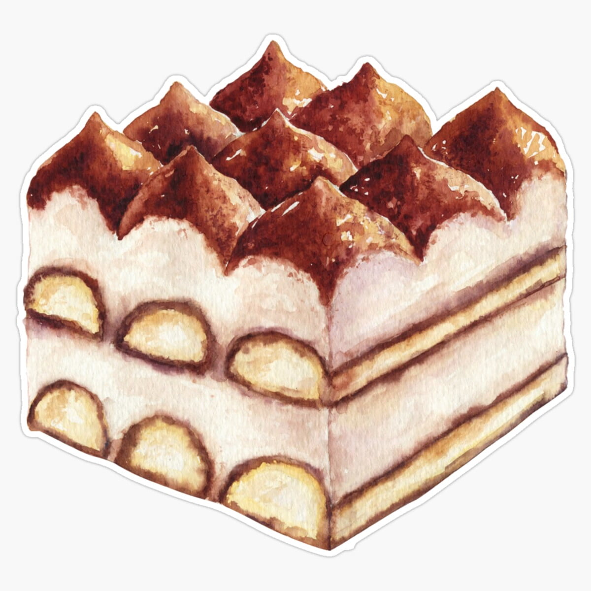 Maneki Italian Tiramisu Cake Er, Phone Decal Water Bottle Stickers Car ...