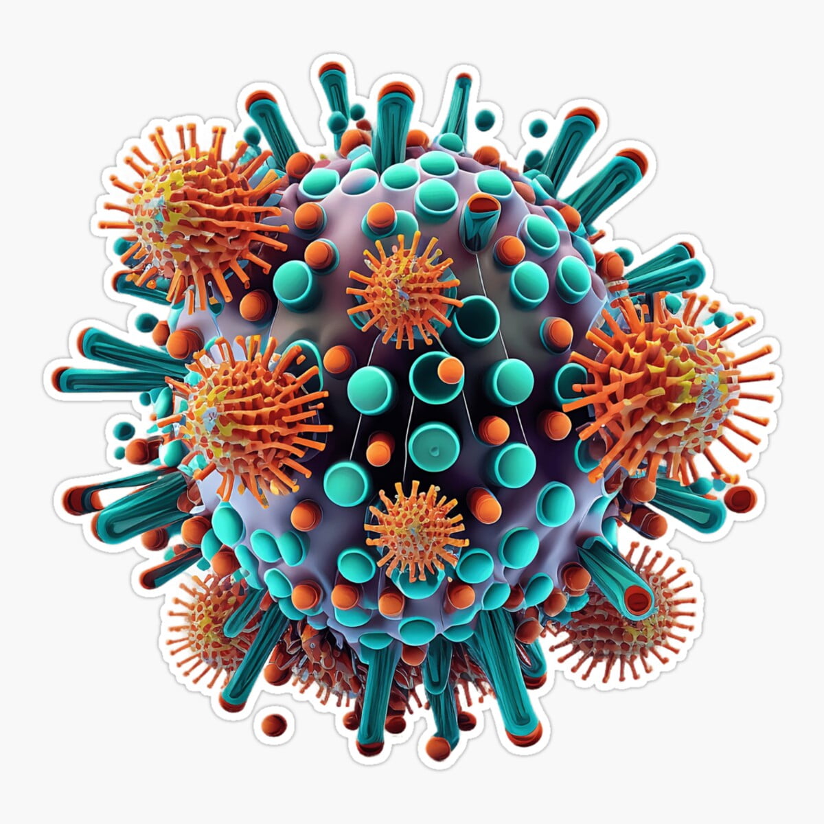 Maneki Iuenza Virus Anatomy Er, Phone Decal Water Bottle Stickers Car ...