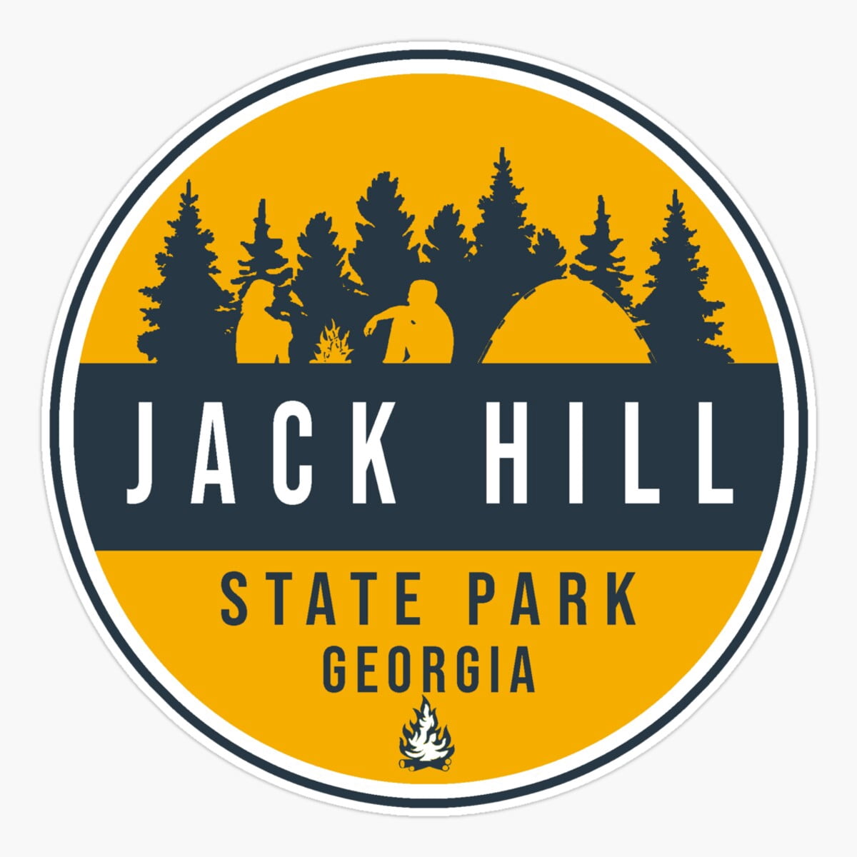 Maneki Jack Hill State Park Adventure Logo Er, Phone Decal Water Bottle ...